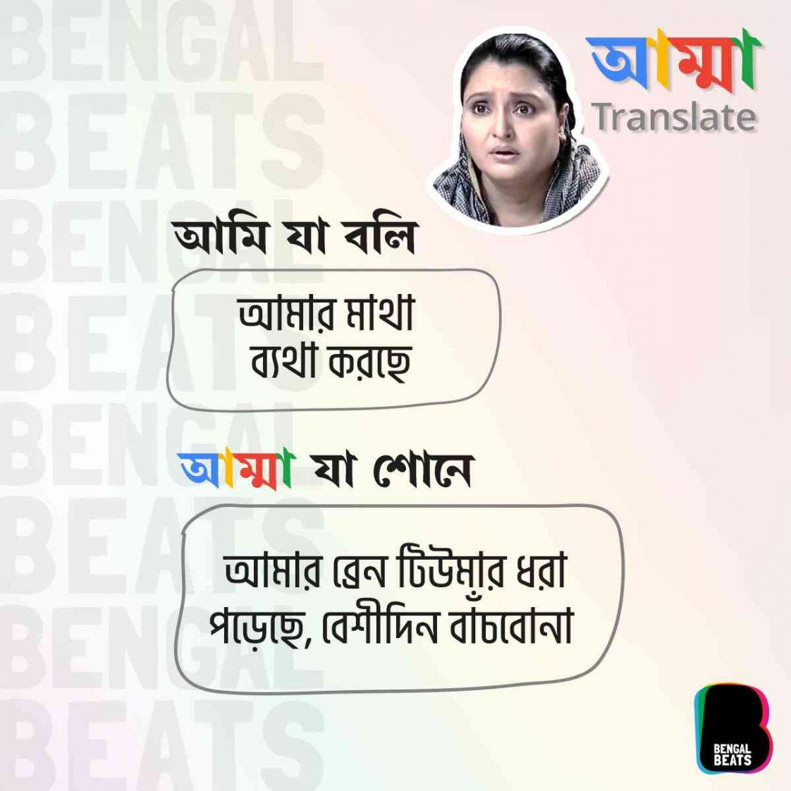 গুগল ট্রান্সলেটরের "আম্মা ভার্সন"-এ আমি বলি কি আর আম্মা শোনে কি তার ...